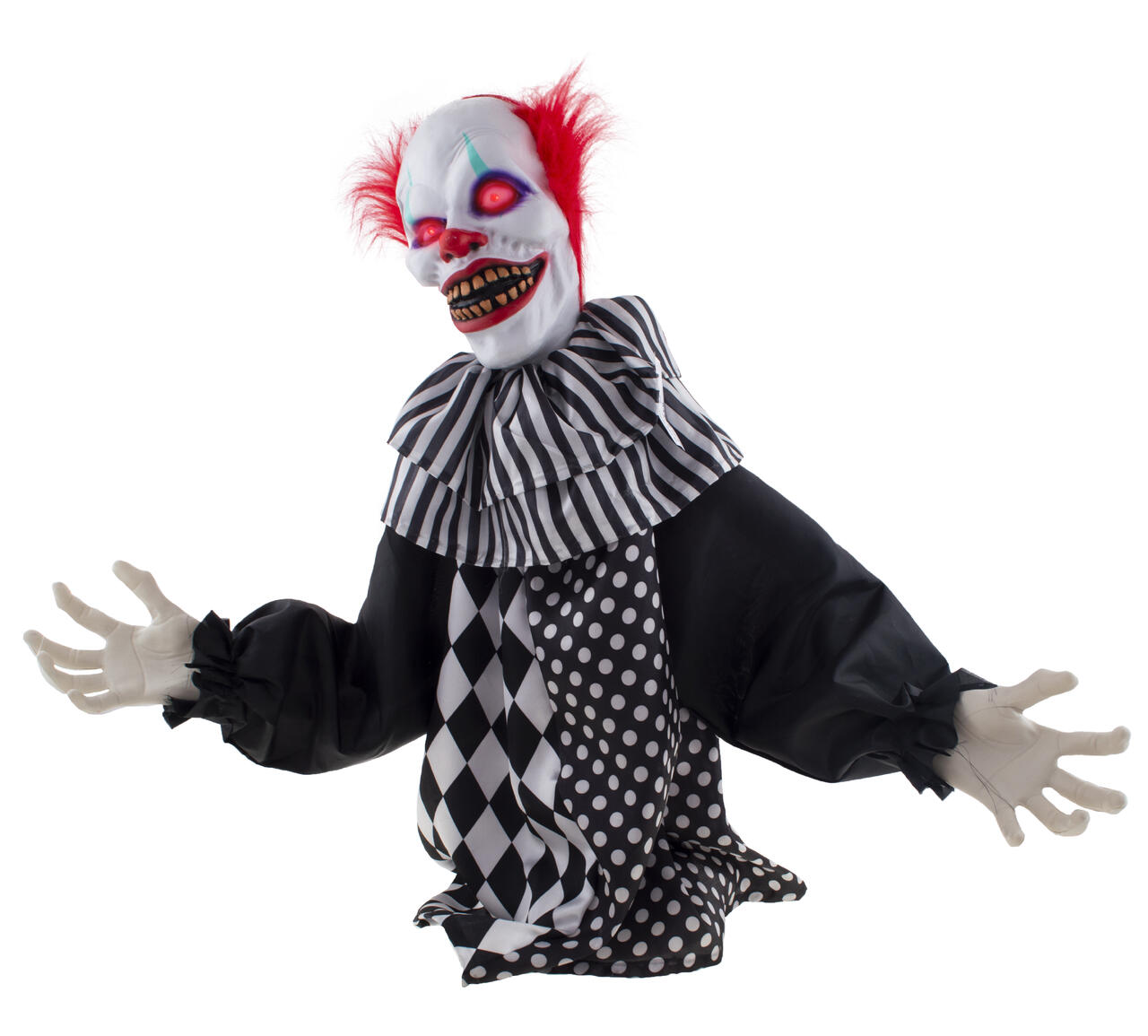 Skummel klovn med lyd og lys 1 Figur - 68x40x74cm - Partygrossisten