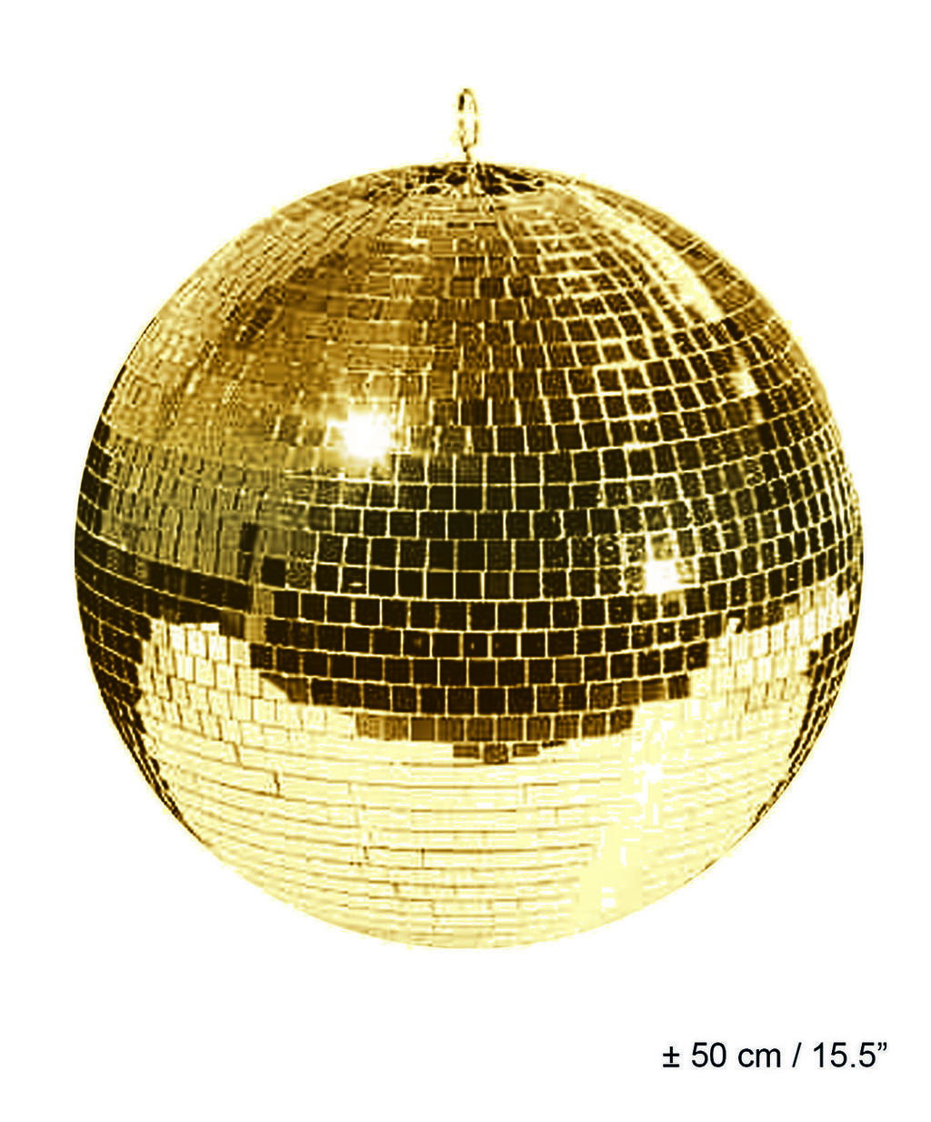 Speilkule/Discokule - Gull 50cm - Partygrossisten